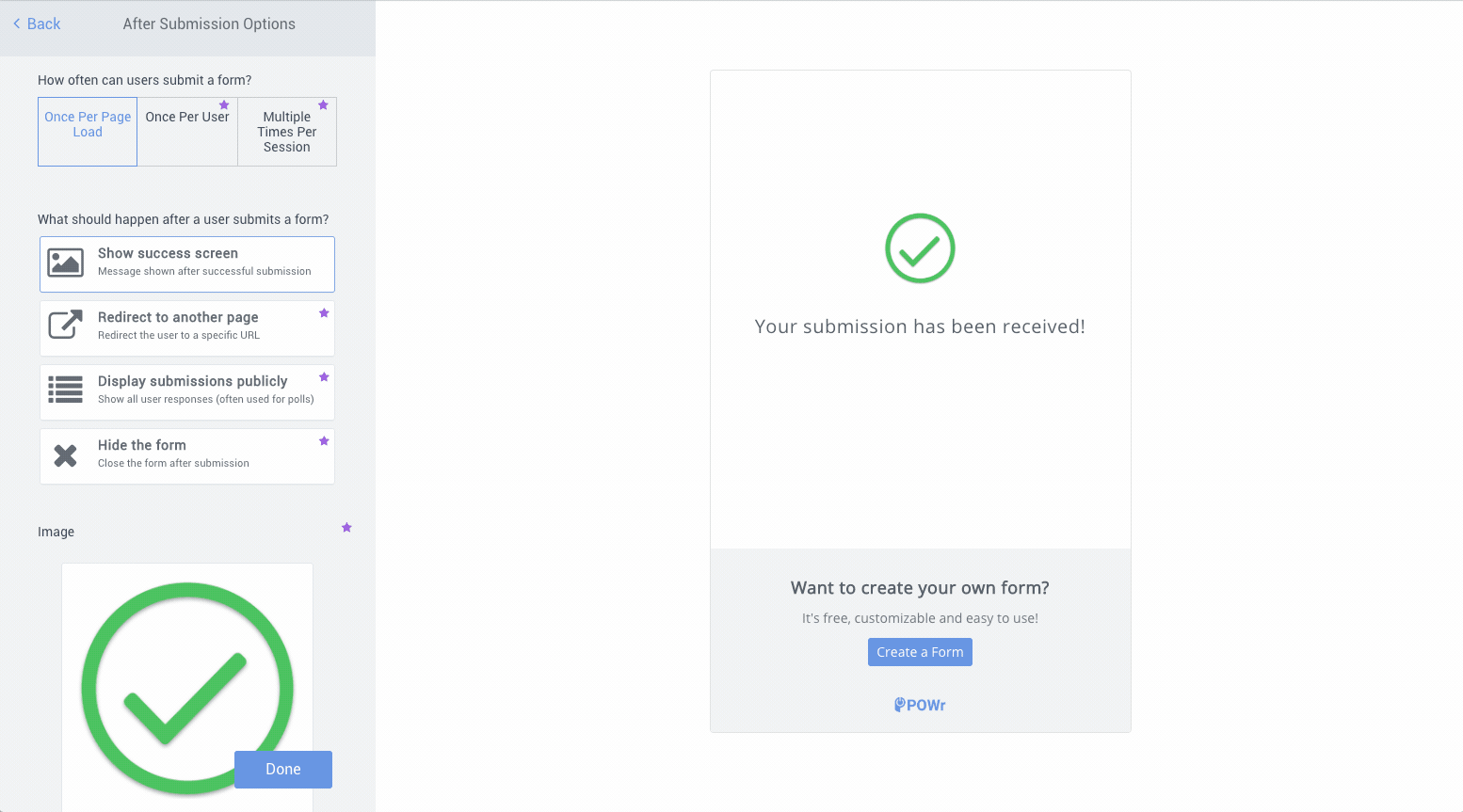 How to Customize the Success Message After Your Form is Submitted – POWr