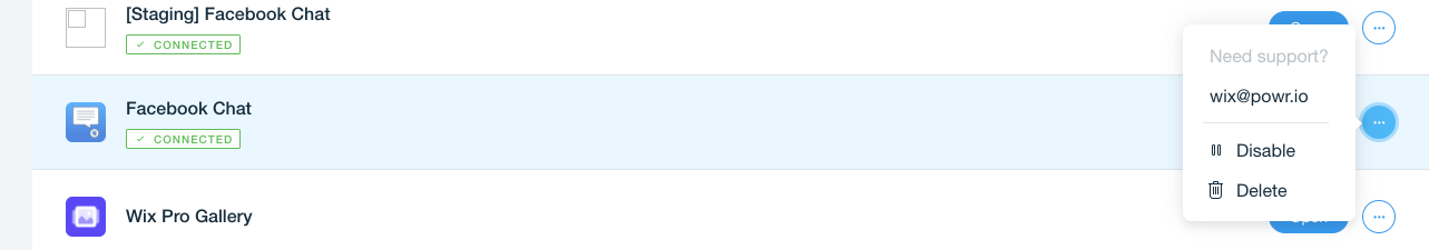 Manage Popup, Facebook Chat and other fixed positioned apps in Wix – POWR